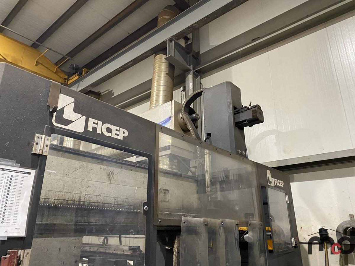 2007 Ficep 1001 DZB CNC Beam Drill Line Including Ficep Band Saw & Conveyers